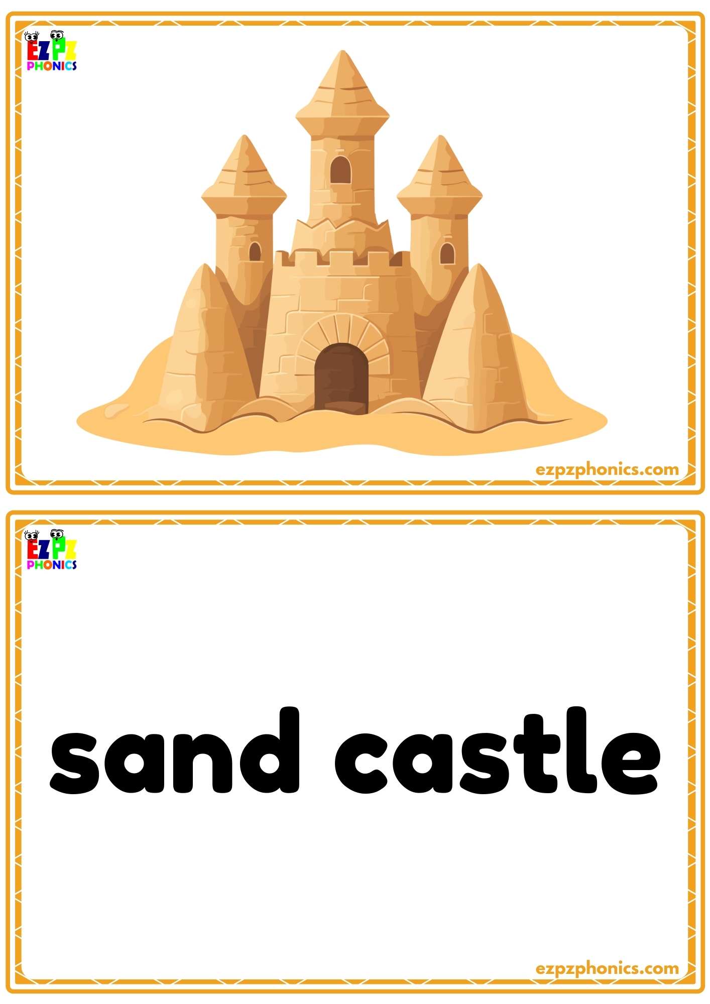 Summer & Beach Flashcards for Kids – Explore Seasonal Fun First English Words PDF Download ...